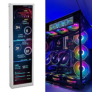Computer Temp Monitor, 8.8in IPS 1920x480 60Hz PC Sensor Panel Display Multifunction for Desktop