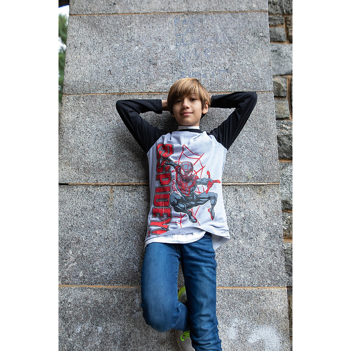 Marvel Spider-Verse Spider-Man Miles Morales Toddler Boys 2 Pack T-Shirts 4T