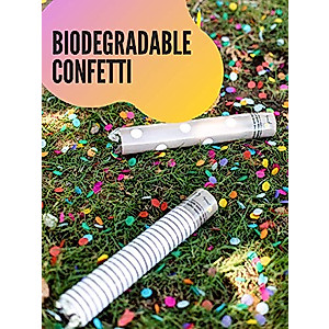 Peachy Party Poppers Confetti Cannons, Modern Biodegradable Wedding Confetti Cannon, Confetti Poppers for Send Off, Wedding, New Years Eve, Party Supplies