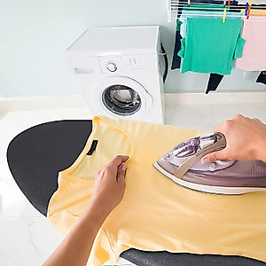 Ironing Board Cover,Extra Thick Heavy Duty Ironing Board Cover and Pad,Iron Board Cover,Ironing Board Covers,Iron Cover Replacement Ironing Board Cover Durable Foam 3 Layers,Easy-Fit,100% Cotton,Gray