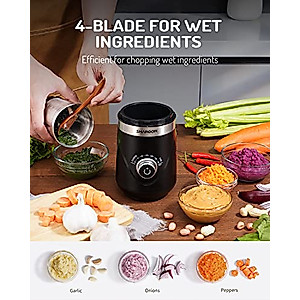 SHARDOR Adjustable Coffee Grinder Electric, Herb, Spice Grinder, Coffee Bean, Espresso Grinder with 2 Removable Stainless Steel Bowl, Black