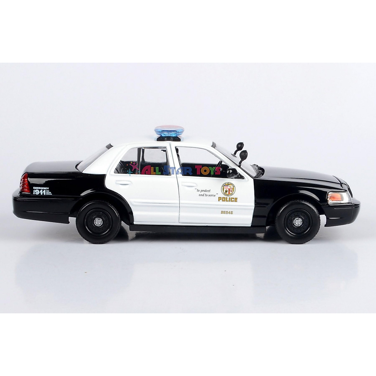 Motormax 2010 Ford Crown Victoria Police Interceptor LAPD Los Angeles Police Department 1/24 Diecast Model 76946 by All Star Toys