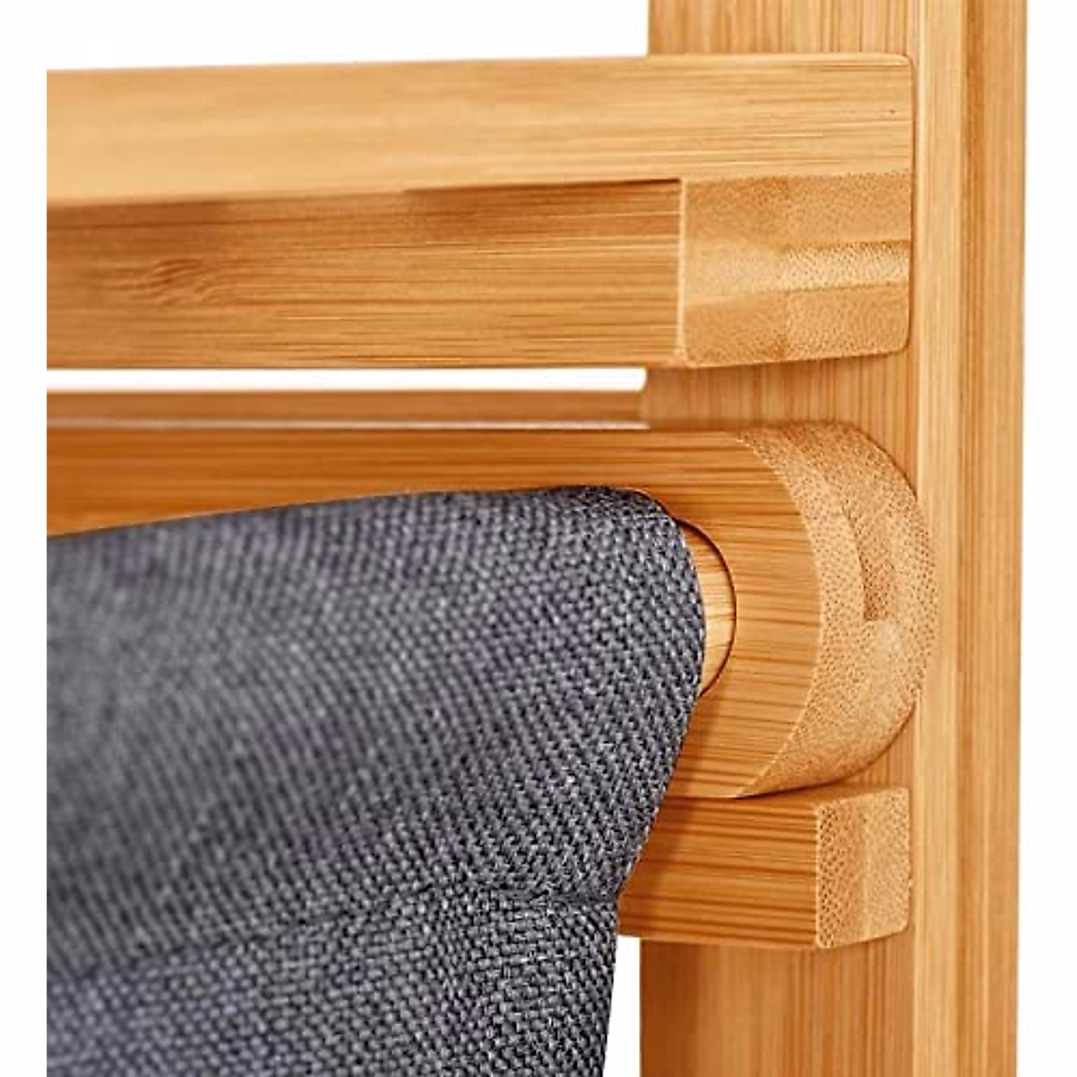 YOU SUPERIOR Bamboo Laundry Hamper With Dual Compartments Wooden Bamboo Laundry Organizer Cabinet For Bathroom, Beige