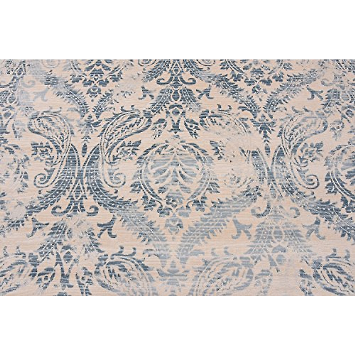 Unique Loom Paris Collection Pastel Tones Traditional Distressed Blue Area Rug (8' 0 x 10' 0)