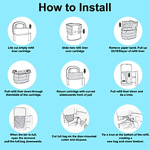 6 Pack Adult Diaper Liner Refills Compatible with Janibell Akord 280 Slim Model Adult Diaper System, Green, Lightly Scented