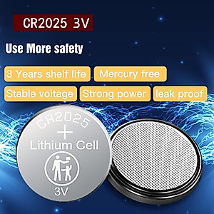 Nightkonic 40 - CR2025 Battery 3v Lithium Button Cell Coin 2025 Batteries