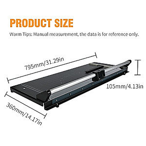 24 Inch Paper Cutter, Manual Precision Rotary Paper Trimmer, Sharp Photo Paper Cutter, Rotary Paper Cutter Trimmer