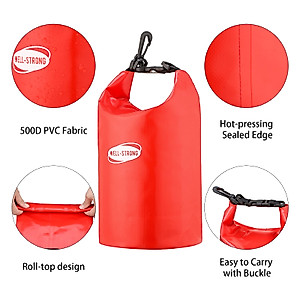 WELL-STRONG 234pcs Waterproof First Aid Kit with Survival Camping Compass, Boat Emergency Kit with Survival Tools for Fishing Kayaking Boating Rafting Red 3L