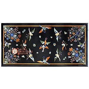 Marble Living Dining Room Table Top Mosaic Muli Inlay Stone Furniture | 48"x24" Inches