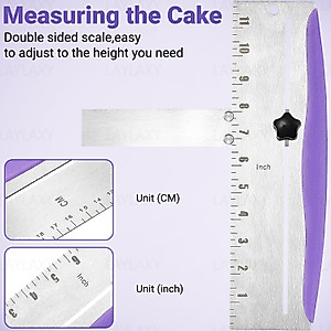 12 Inch Stainless Steel Cake Scraper, Leveler and Smoother, Icing Spatula, Perfect Tool for Icing, Frosting, Cream Edge. Adjustable Kitchen Spatula for Mousse, Cheese & Cream Cake