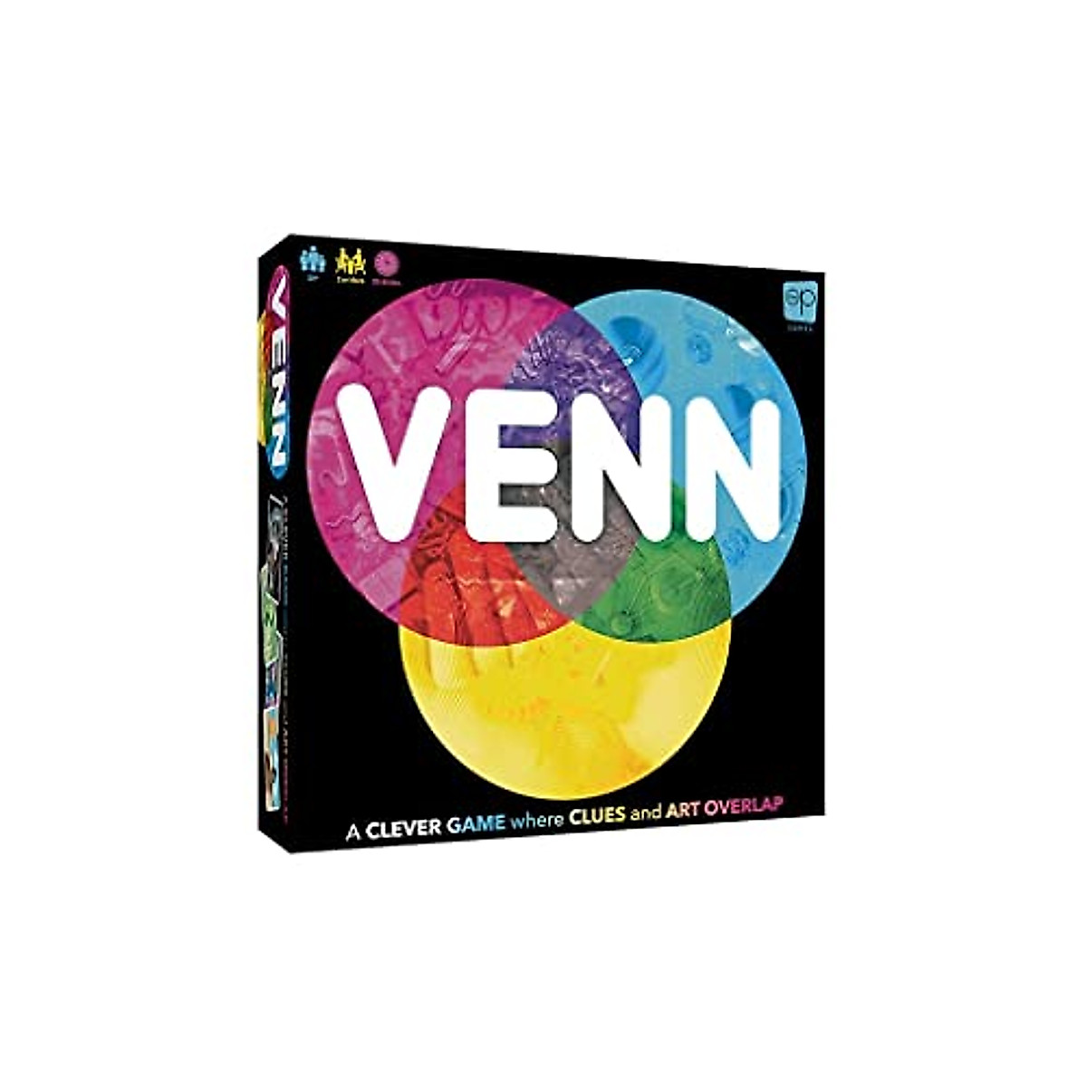 Venn Board Game | Family Game for 2+ Players | Cooperative & Competitive Gameplay Variations | Creative Word Association Game Featuring Unique Gameplay & Custom Artwork | Ages 10+