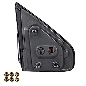 Carpartsinnovate For 07-14 Power Heated Polished Chrome Driver Side Mirror Left w/LED Signal+Puddle Lamps