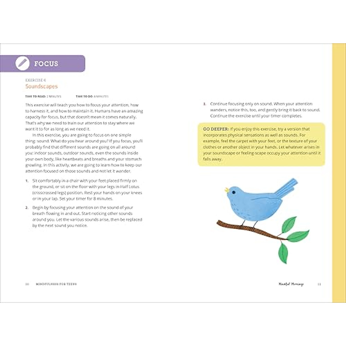 Mindfulness for Teens in 10 Minutes a Day: Exercises to Feel Calm, Stay Focused & Be Your Best Self