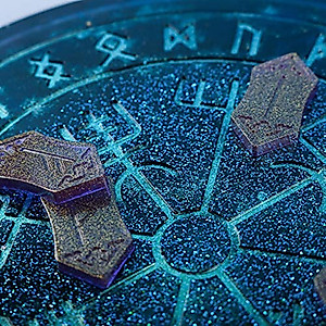 Runes Symbol Cards Epoxy Resin Mold Divination Board Silicone Mould Resin Silicone Tray Molds Casting Mold for Epoxy Resin