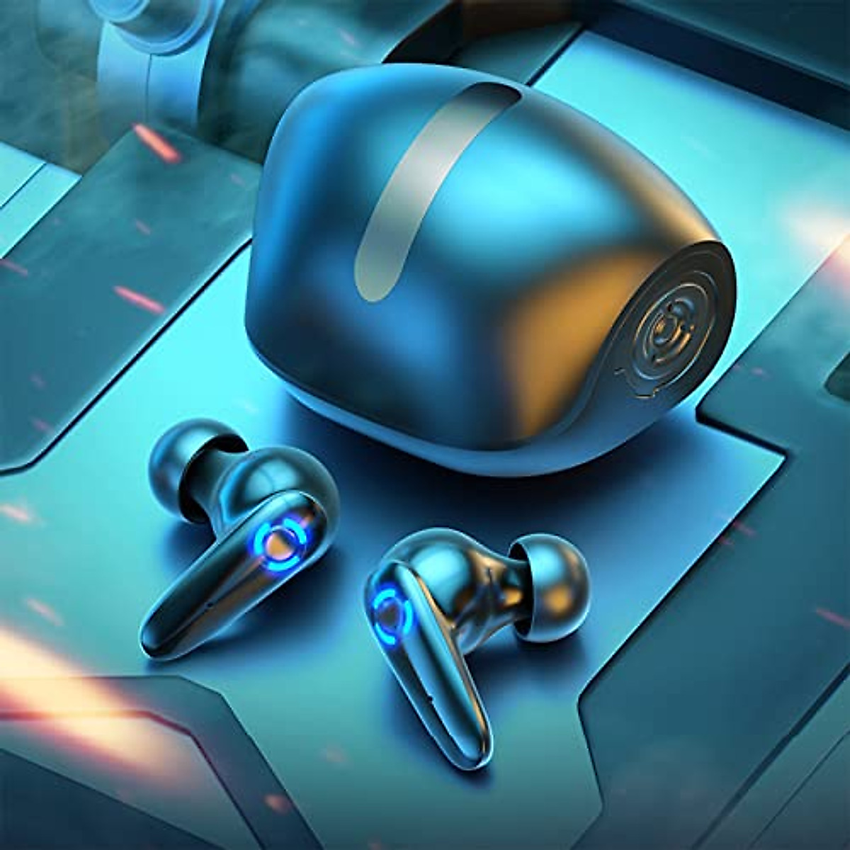 Kimanli New Wireless Bluetooth 5.2 Earbuds with Insensible Wearing & Touch-Control, Hi-Fi TWS-Headphones, Polished Novelty Appearance, for Sport Games