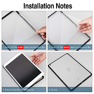 TiMOVO Case for New iPad 9th Generation 2021/8th Gen 2020/7th Gen 2019, Ultra Slim Lightweight Shock Absorbant Flexible TPU Air-Pillow Edge Protective Clear Case for iPad 10.2" case, Black