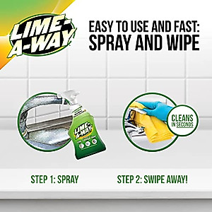 Lime-A-Way Bathroom Cleaner, 32 fl oz Bottle, Removes Lime Calcium Rust