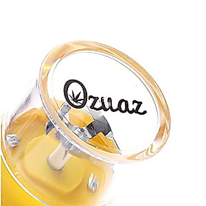 OZUAZ Lid Electric Plastic Grinder Herb Grinder, Blades Updated Spice Grinder, Electric Rechargeable Grinder with Transparent Chamber, High-efficiency, Portable and Waterproof coffee Grinder(Black)