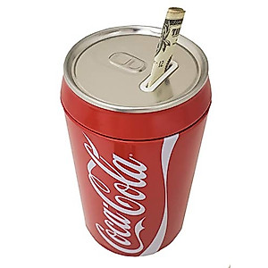 The Tin Box Company Coca Cola Can Bank with Removable Lid, Red, Model:660227-12 Pack of 1