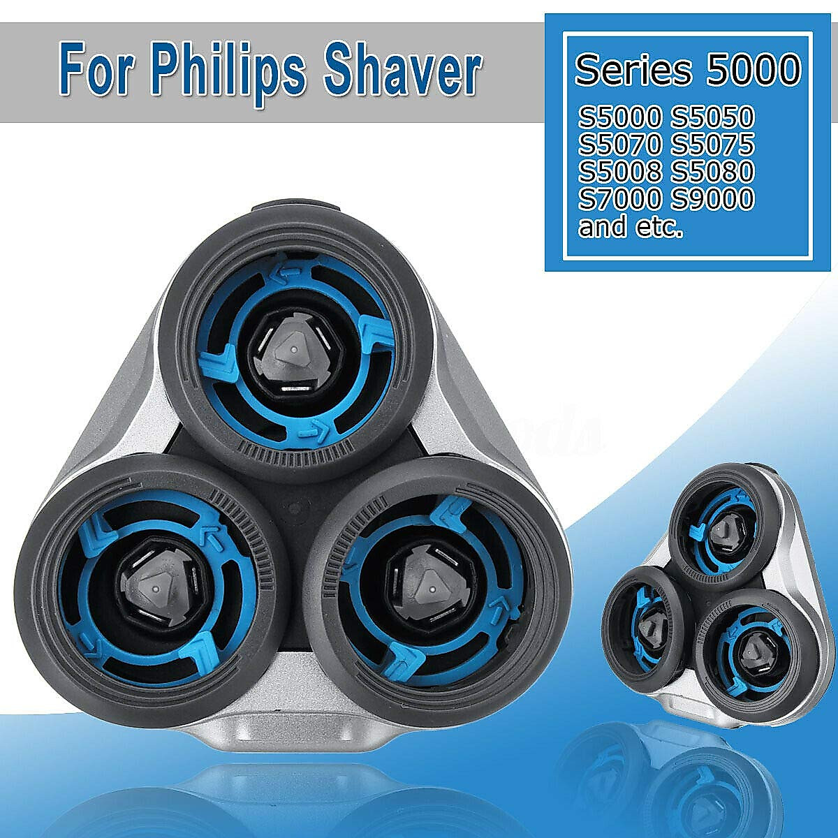 Replacement Complete Head Retain-Plate Holder Frame Assembly Compatible with Norelco Series 5000 Shavers