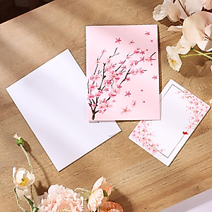 Pop Up Flower Birthday Cards, Cherry Blossom Tree 3D Pop Up Birthday Cards, Thank You Card 6x 8", Anniversary Card, Mother's Day Card, Valentines Card All Occasion for Women, Wife, Mom, Grandma, Her