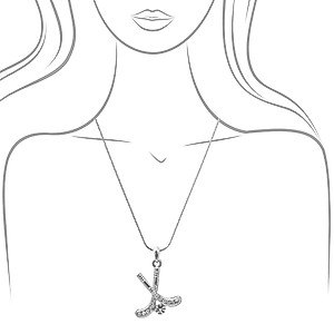 Spinningdaisy Crystal Field Hockey Stick with Ball Necklace