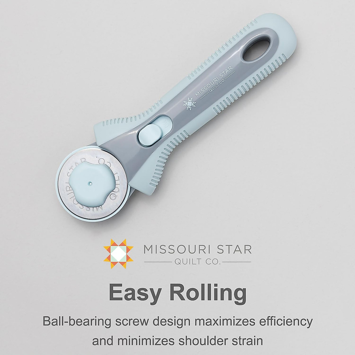 Missouri Start Rotary Cutter, 45mm Blade, Rolling Cutter Tool for Quilt Appliques and Cutting Fabrics, Essential Quilting and Sewing Supplies for DIY Craft Projects
