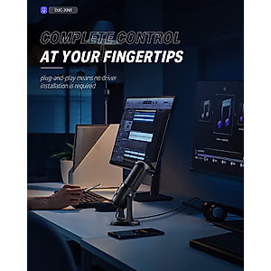 Donner USB Condenser Microphone for PC, PS4/5, USB Microphone with Instrument Interface for Gaming Recording Streaming Podcasting, 4 Pickup Patterns, Compatible with Major Live Broadcast Software