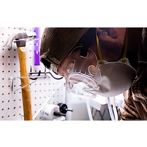 Protective Safety Goggles, Clear Lens & Anti Fog, Adjustable Head Belt Lightweight & Durable, 1 Pack