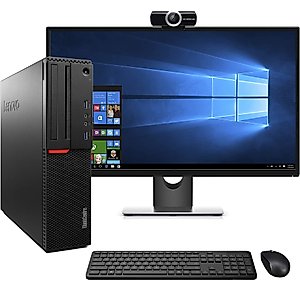 Lenovo M700 SFF Computer Desktop PC, Intel Core i5 6500 Processor, 16GB Ram, 512GB M.2 SSD, Wireless Keyboard Mouse, 22 FHD Monitor, 1080p Webcam, WiFi | Bluetooth, Windows 10 (Renewed)