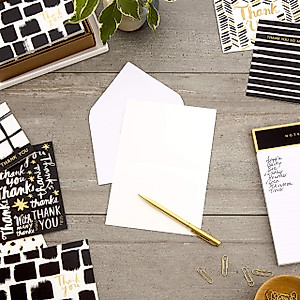 Hallmark Thank You Cards Assortment, Artistic Black and White (24 Cards with Envelopes for Baby Showers, Wedding, Bridal Showers, All Occasion)