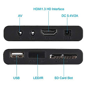 Socobeta 110-240V HDMI Media Player Mini 1080P Digital Player Box Support USB MP3 MMC SD MKV with Remote Control(US Plug)