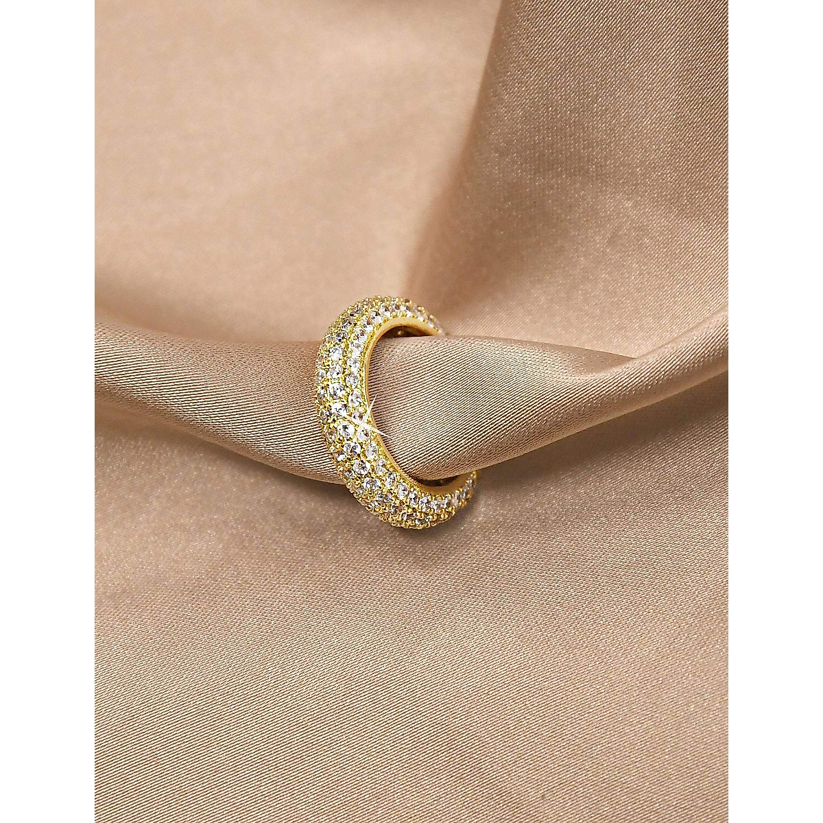 AnnBabic Ear Cuffs for Women - CZ Paved Hoop Conch Cuff Earrings for Ladies Men - Sparkle Rhinestones Clip On Wrap Earrings Non Pierced