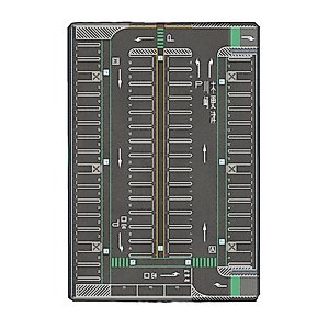 TAPDRA 1/64 Parking Lot Mat Model Car Vehicle Scene Display Large Garage Toy Mouse Pad (JP)-Packed in Roll