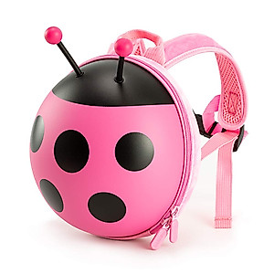 KIDDIETOTES Mini Ladybug Backpack with Safety Harness for Kids, Toddlers, and Children - Perfect for Daycare, Preschool, and Pre-K