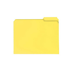 Smead Poly File Folder, 1/3-Cut Tab, Letter Size, Yellow, 24 Per Box (10504)