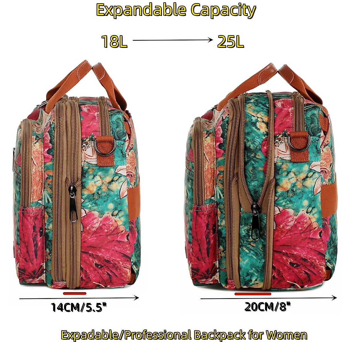 Baosha Convertible Backpack Briefcase 15.6 Inch Laptop Bag Case Outdoor Travel Backpack Hiking Rucksack for Women BC-04 (BS)