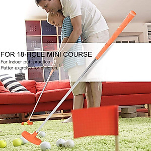 Junior Putter,Kids Junior Putter, 24inch Clubs Putters Two Way Putter Mini Stainless Steel Rubber Head Putters Kids Putter Steel Shaft Accessories(Orange)