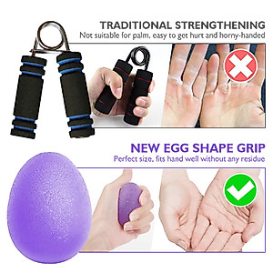Peradix Hand Grip Strength Trainer, Stress Relief Ball for Adults and Kids, Wrist Rehab Therapy Hand Grip Equipment Ball Squishy Tools - Set of 3 Finger Resistance Exercise Squeezer