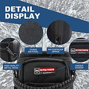 NATURE PIONEOR Insulated Water Bottle Holder with Shoulder Strap for Half Gallon 64OZ Sports Water Jugs Bottles, Carrier/Pouch Sleeve for Outdoor Camping, Hiking,Gym,Fit YETl