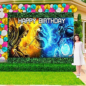 Mortal Kombat Party Supplies Plates Decorations Cake Topper Birthday Backdrop Background Decor