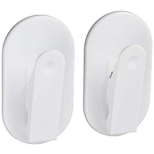 Spectrum Diversified Fridge Chip, Bag Refrigerator, Set of 2 Heavy Duty Magnets With Clip for Photos & Cards, No Size, White