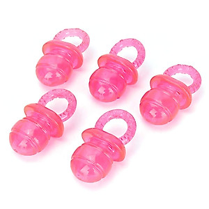 Estink Pet Chew Toy, 5PCS / Set Pacifier Shaped Pet Dogs Teether Teething Sounding Interactive Chew Toy Teeth Cleaning Interactive Training Play Toy Pet Supplies (Red)