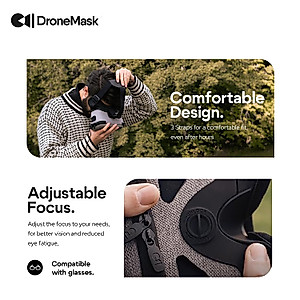 DroneMask2 | FPV Goggles for All Camera Drones | Unibody Lens | HD FPV Goggles | Compatible Versatile Skyview FPV Drone Goggles | Clear Immersive View | All GPS Camera Drone