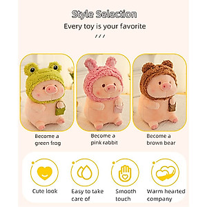 Gujuja 11.8 Inch Pig Plush Pillow Delicate and Lovely Pig Stuffed Animal Simulation Pig Plush Doll Toy for Family,Friends,Girlfriends and Kids