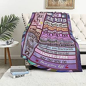 Gifts for Best Friends Blanket 60"x50",Best Friend Birthday Gifts for Women, Unique Friendship Gifts for Women Friends,BFF Gifts,to My Bestie Blanket,Thoughtful Besties Gift Ideas for Women Blanket