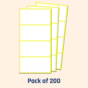 200 Pack, 4" x 2", Labels Stickers for Storage Bins - Matte White
