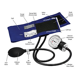 Prestige Sphygmomanometer and Stethoscope Kit with Matching Royal Blue Carrying Case