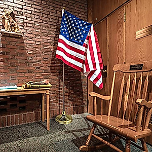 Jetlifee Floor Stand Base for Indoor Flagpole Flag Base, Gold Finish Long Lasting Plastic Base for Office Home, Compatible with 1.3 Inch, 1.1 Inch and 0.9 Inch Diameter Flag Pole