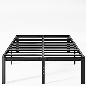 Nordicbed 16 Inch High Metal King Bed Frame No Box Spring Needed, Heavy Duty King Size Bed Frame Platform, Noise Free, Easy Assembly, Black